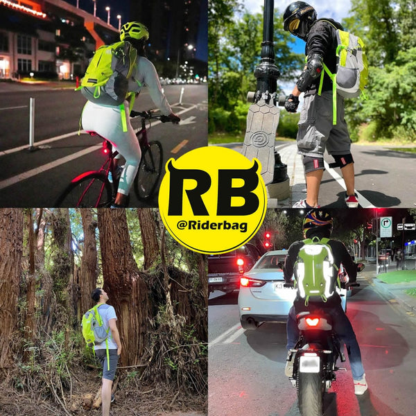 High Visibility Reflective Bike Commuter Motorcycle Backpack Riderbag ...