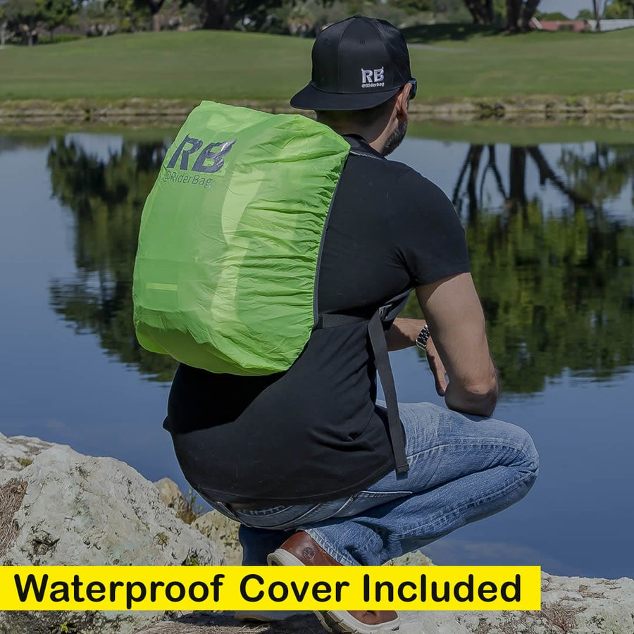 High Visibility Black Reflective Commuter Motorcycle Backpack Riderbag ...